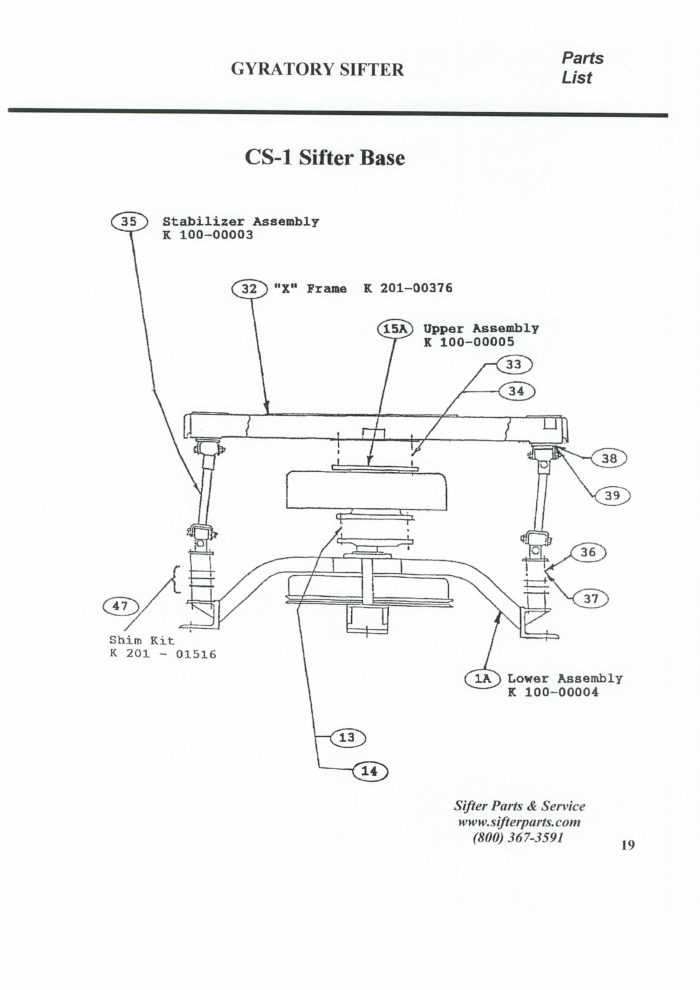 Drawing - Sifter Parts : Sifter Parts